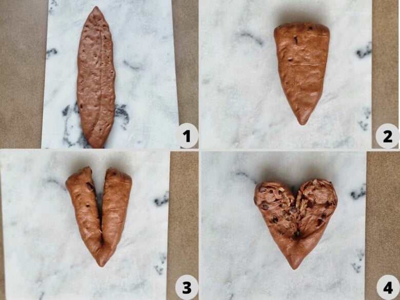 Heart Shaped Bread with Ginger and Chocolate | My Formosa Food