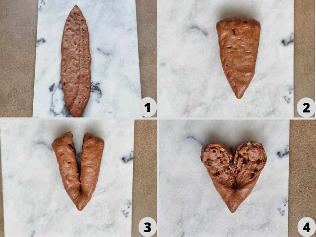 Heart Shaped Bread with Ginger and Chocolate | My Formosa Food